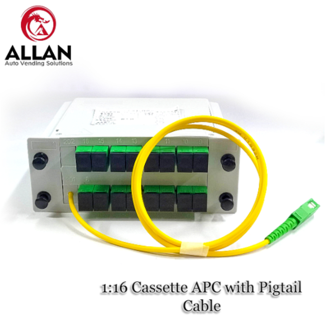 Allan 1:16 Cassette APC Fiber Optic Box Type with Cable Pigtail UPC ...
