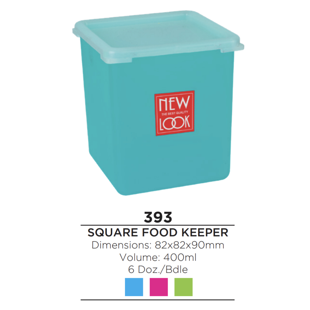 CASAWARE - 393 - 400ML SQUARE FOOD KEEPER - L8.2 X W 8.2 X H 9 CM ...