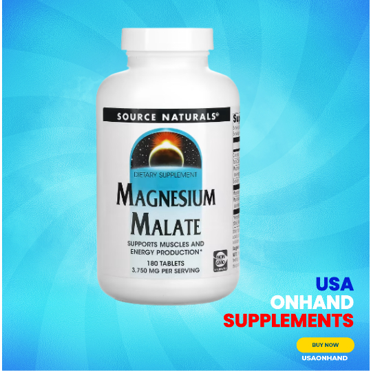 USA Onhand | Source Naturals, Magnesium Malate, 3,750 mg Chelate ...