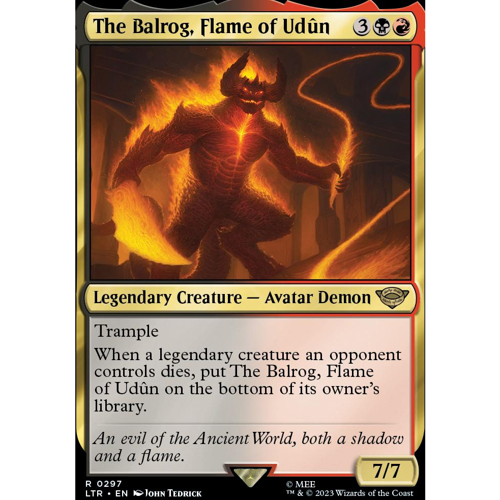 The Balrog, Flame of Udun Rare The Lord of the Rings LOTR Magic the ...