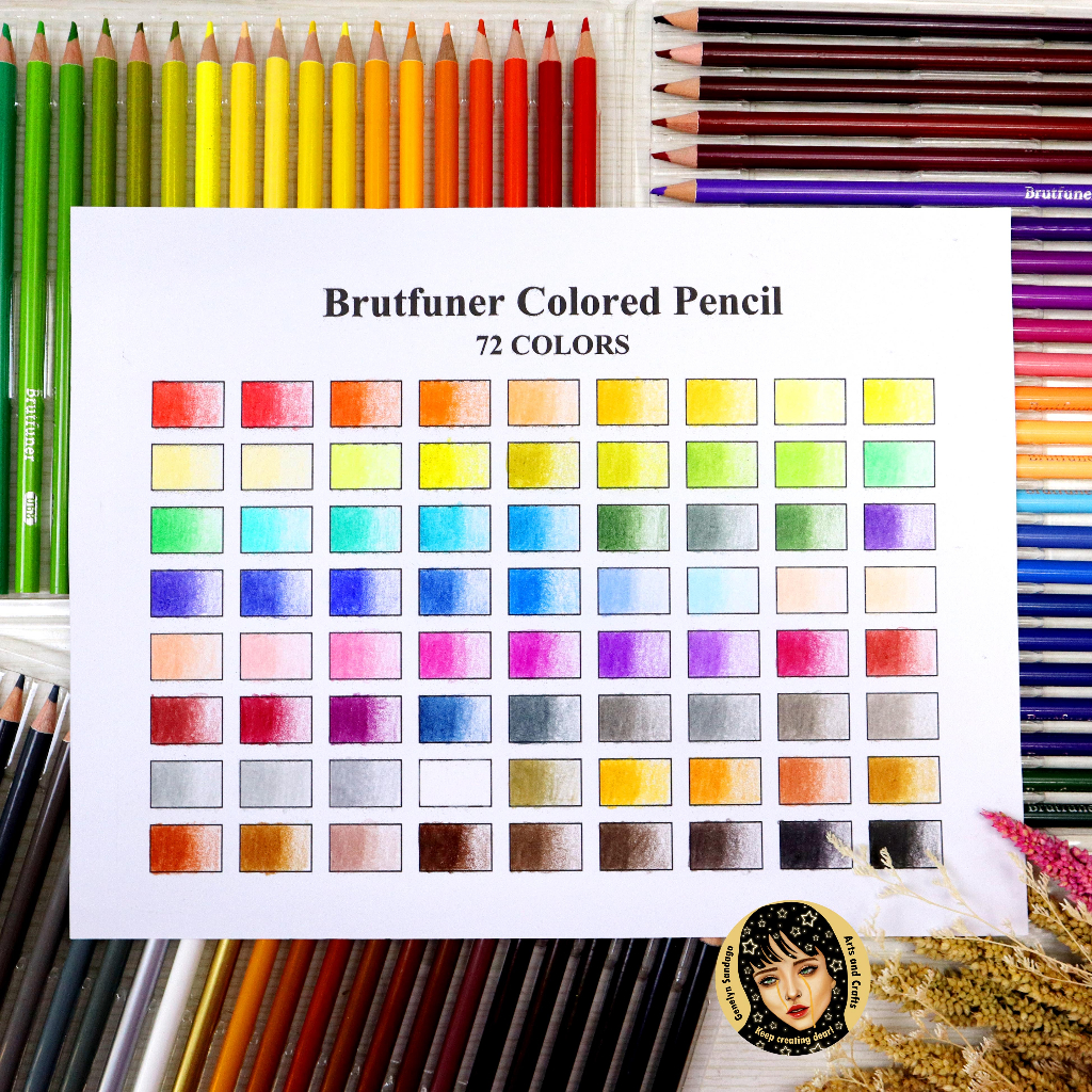 (ORIGINAL) Brutfuner 72 Oily Colored Pencils and Macaron 50 Colors for ...