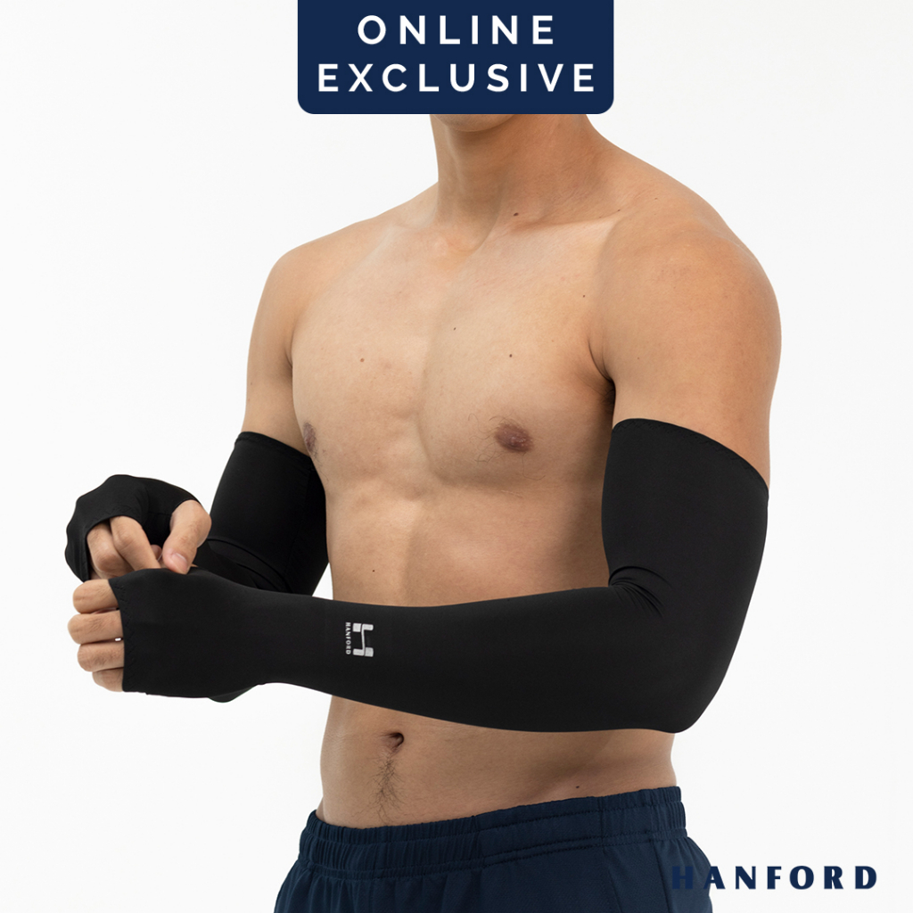Hanford Athletic Quick Dry Arm Sleeves Hand Cover Motor Bike Rider Sun ...
