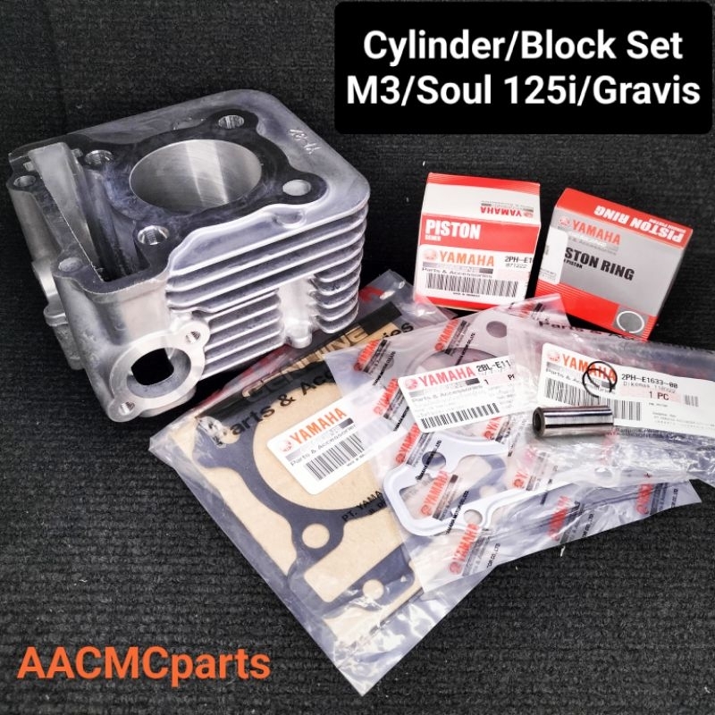 Block Set Mio i 125 / M3 Soul i 125 / Mio Gravis Cylinder Kit 100% Genuine Parts | Shopee ...