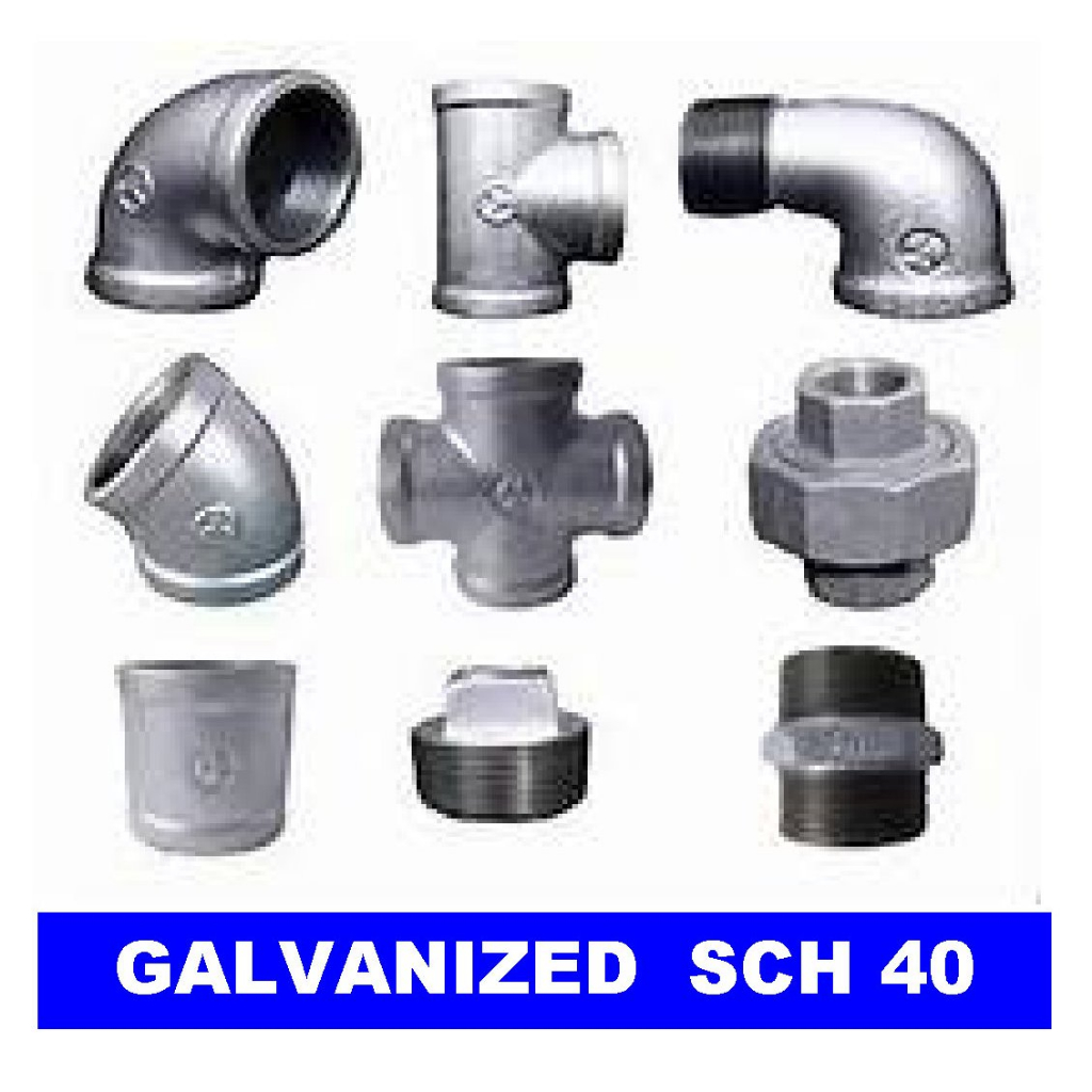 GI FITTINGS GALVANIZED PIPE FITTINGS 1/2 3/4 & 1 & TEFLON TAPE | Shopee Philippines