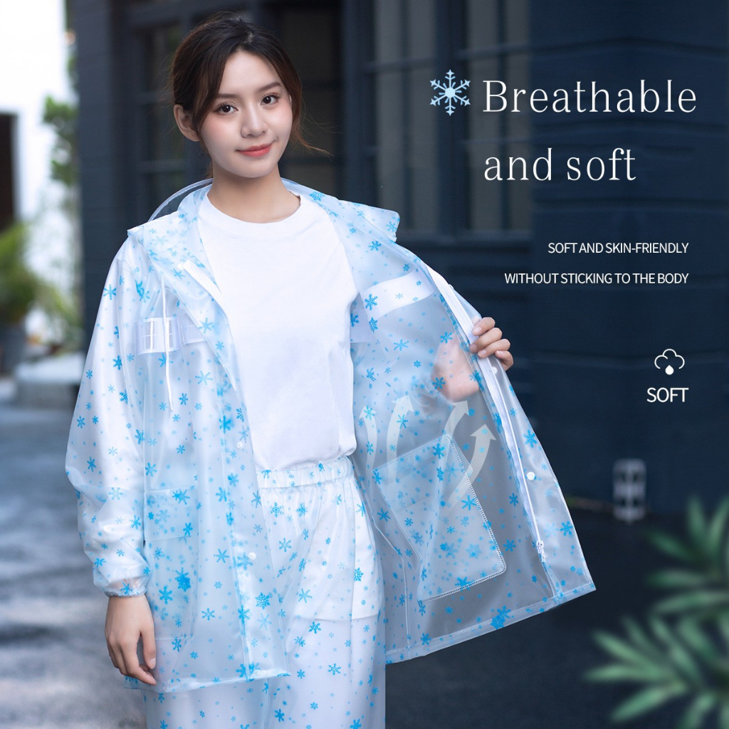 raincoat rainpants set women split full body waterproof men's and women ...