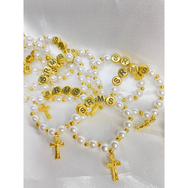 Personalized mini rosary 6-18 letters | Shopee Philippines