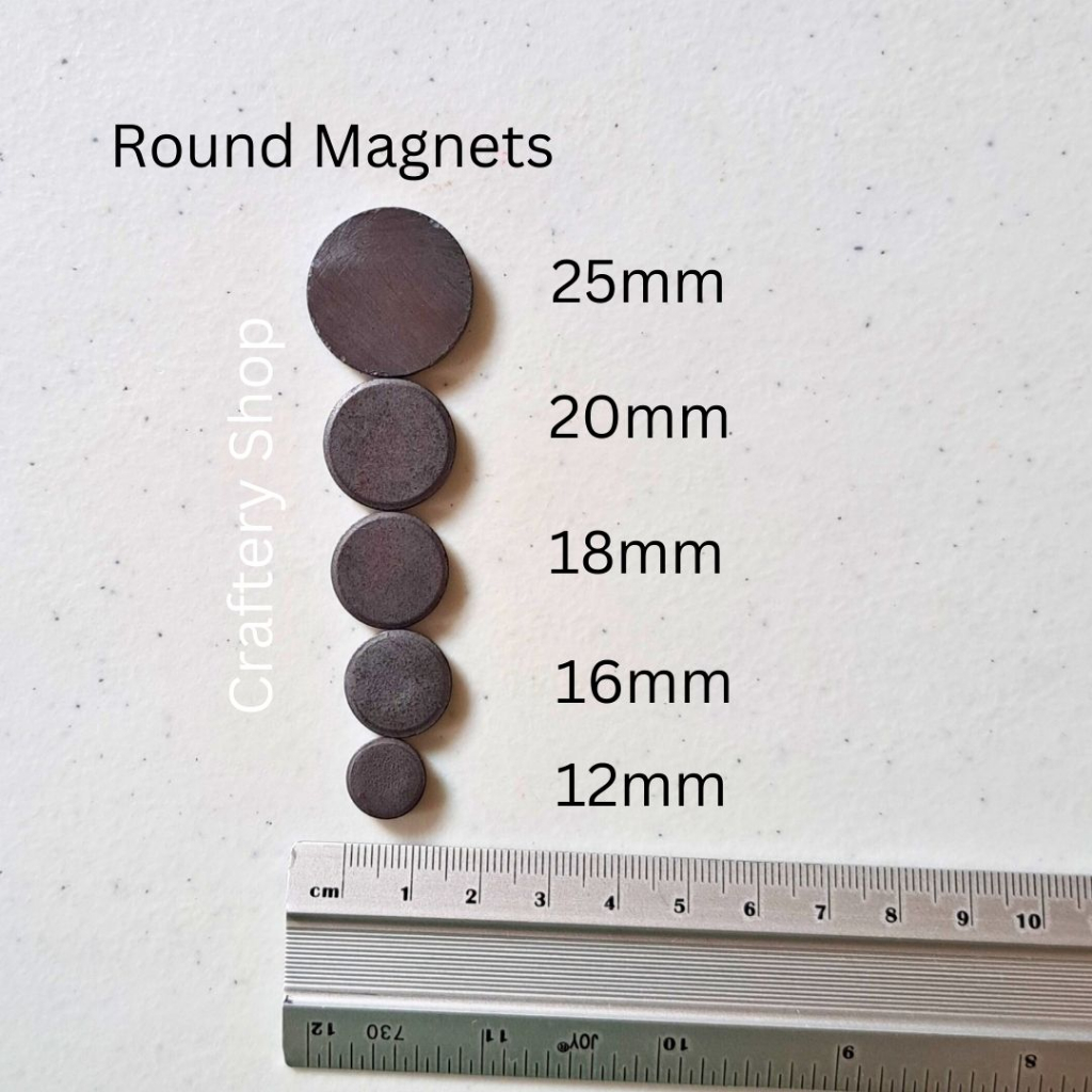 MAGNETS Circle 12mm to 25mm, 25pcs | Shopee Philippines