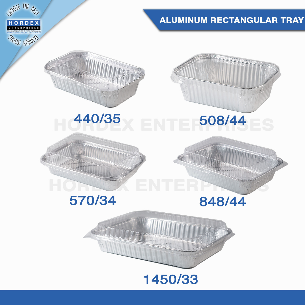 ALUMINUM RECTANGULAR TRAY w/ LID (10pcs) | Shopee Philippines