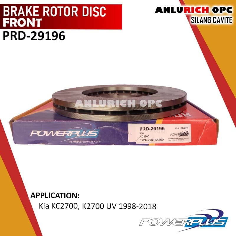 POWERPLUS FRONT ROTOR DISC 1PC for Kia KC2700, K2700 UV 1998-2018 PN ...