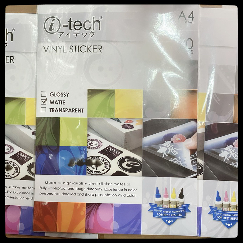 I-tech vinyl sticker waterproof A4size | Shopee Philippines