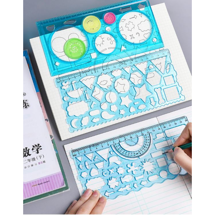 Ashley 7 in 1 Ruler for Kids Multi-functional Stationery Set Painting ...
