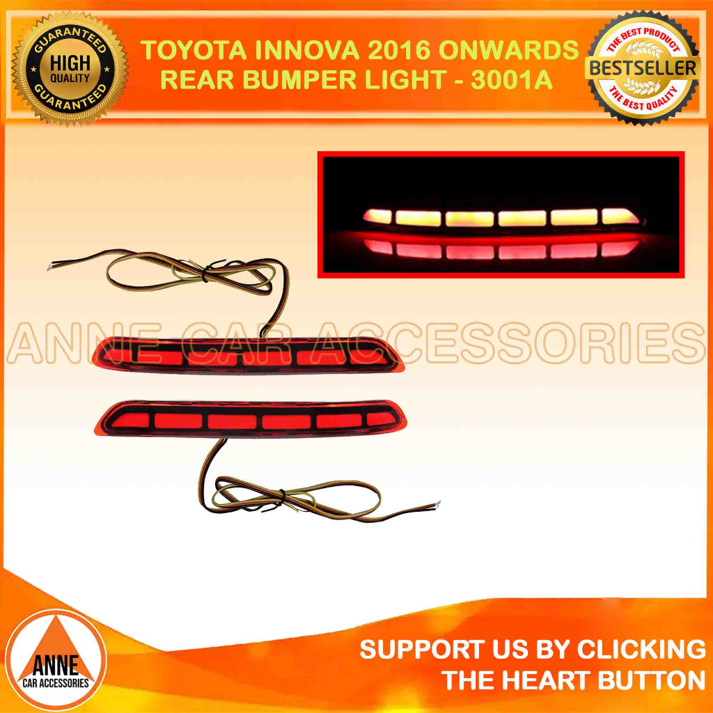 Toyota Innova 2016 - 2020 Model LED Rear Bumper Light | Shopee Philippines
