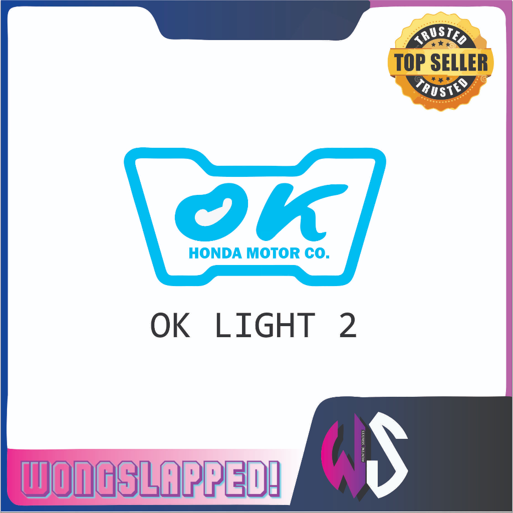 HONDA OK STICKERS ORIGINAL SIZE HIGH QUALITY WATERPROOF NON FADE VINYL ...