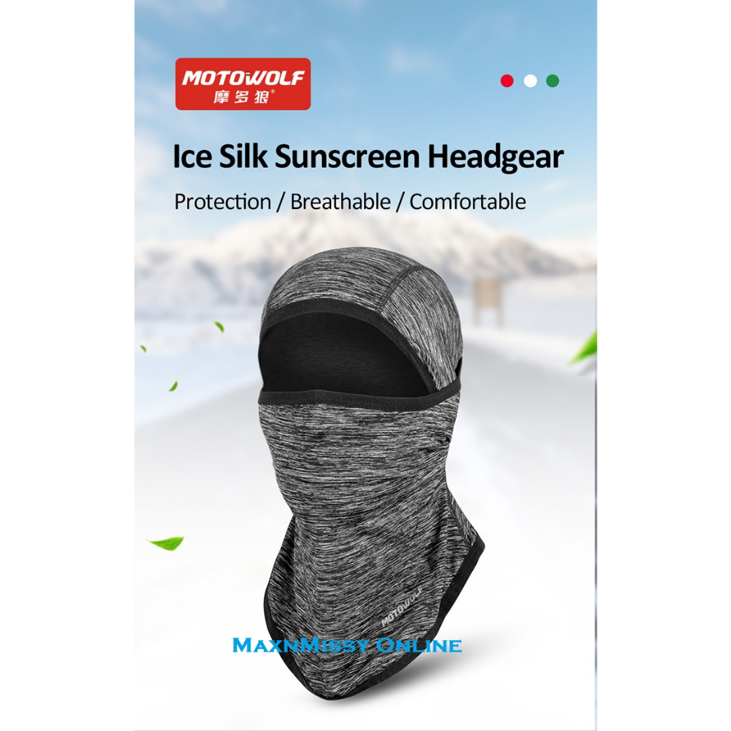 Original MOTOWOLF® Balaclava Hood MDL1904 Outdoor Head Gear Face Mask ...