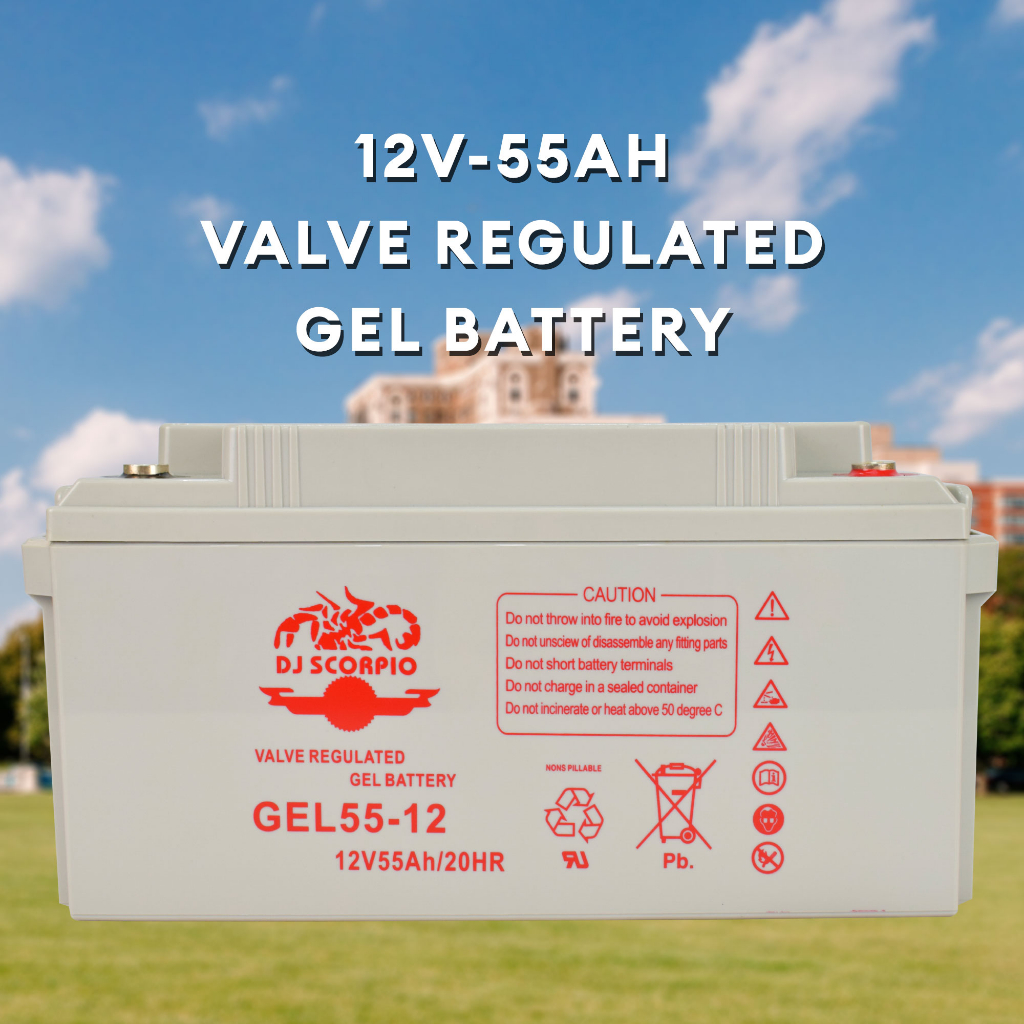 SOLAR BATTERY 12V 55AH - Solar Gel Battery (DJ SCORPIO) - Valve ...