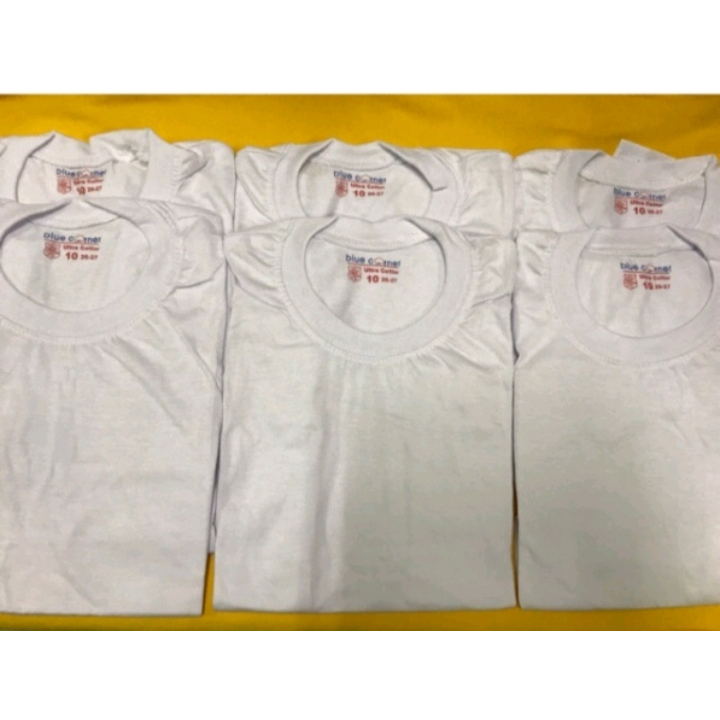 Blue Corner 3 in 1 R-neck T-shirt White for kids ( 3pcs per pack ...