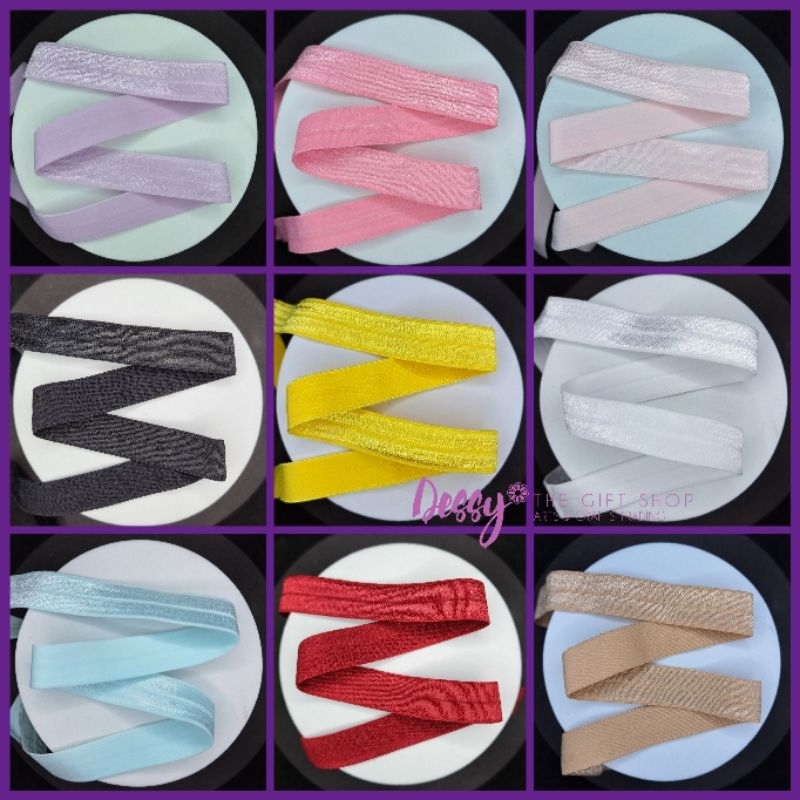 5/8 or 16mm Fold Over Elastic Soft Band Garter - 1 meter | Shopee ...