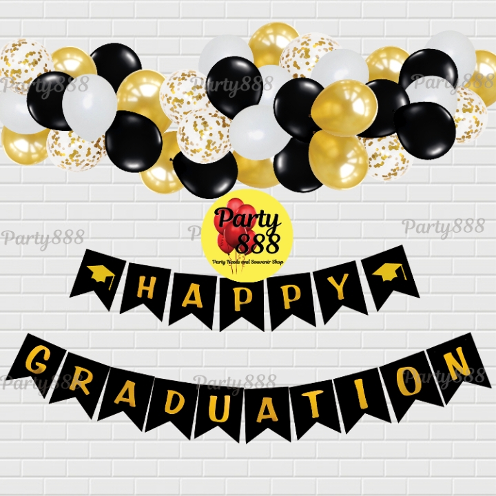 HAPPY GRADUATION banner Graduation decoration set DIY Balloon Garland ...