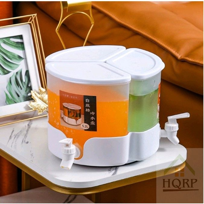 Cleanpack Rotary 3in1 Turntable 5.2L Juice Water Drinks Dispenser Jug ...