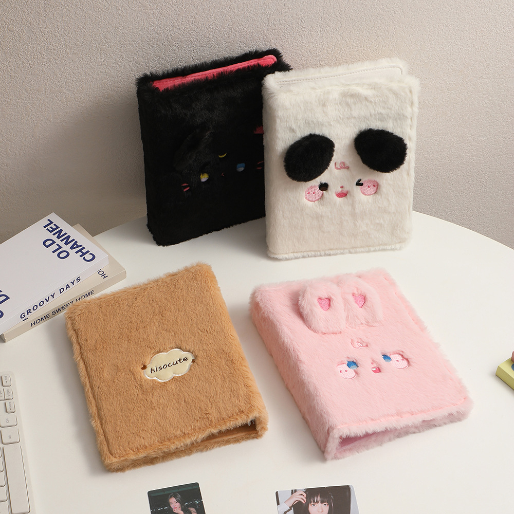 A5 cartoon plush loose leaf photo album cute girl star album card ...
