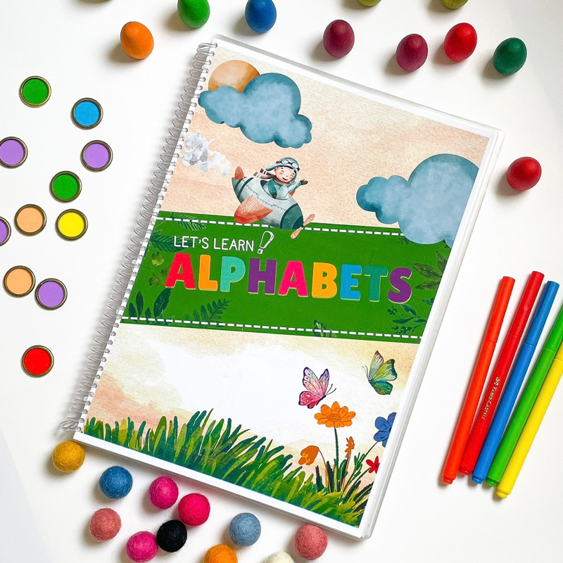 Activity Book: Let’s Learn - Alphabets (Laminated Reusable Workbook for ...