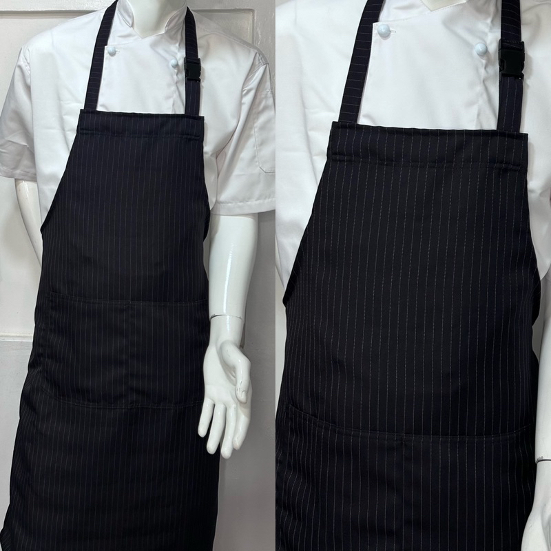 Stripes Tough Chef French Midnight Blue Apron | Shopee Philippines