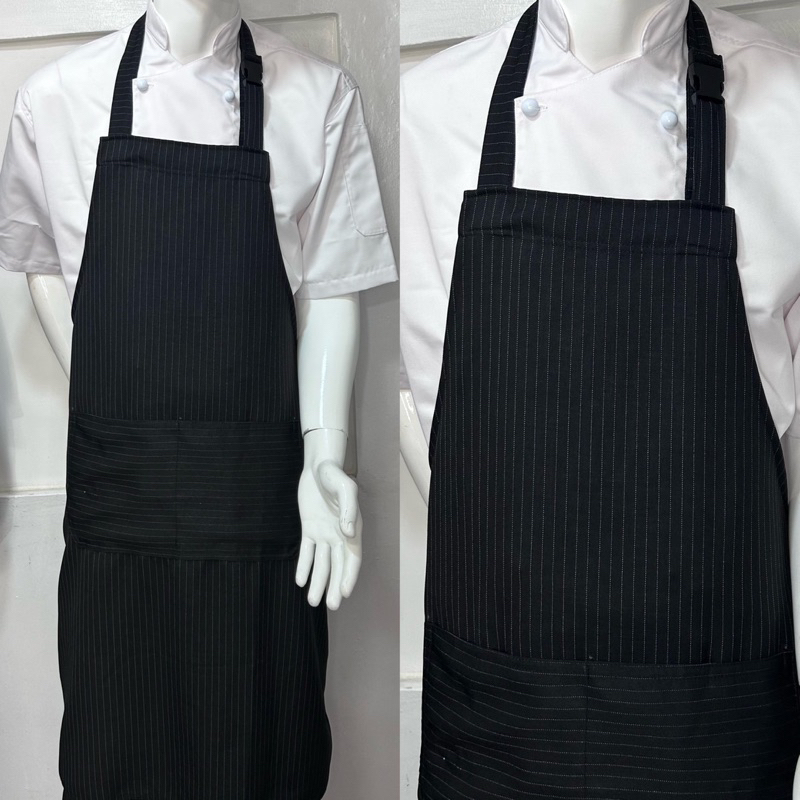 Stripes-Tough Chef Black Italian Apron(Standard Apron) | Shopee Philippines