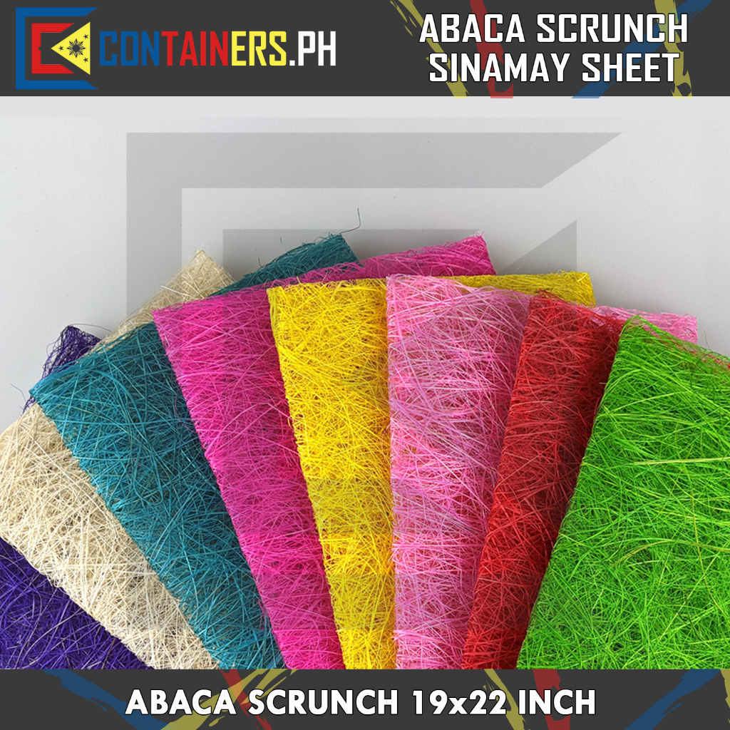 CONTAINERS.PH Abaca Scrunch Mat Sinamay Fabric Sheet Wrapper Gift ...