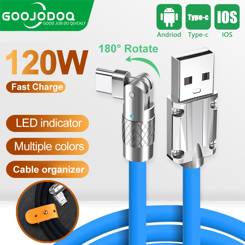 GOOJODOQ Charger Cord Cable for Iphone Android Fast Charging Type C ...