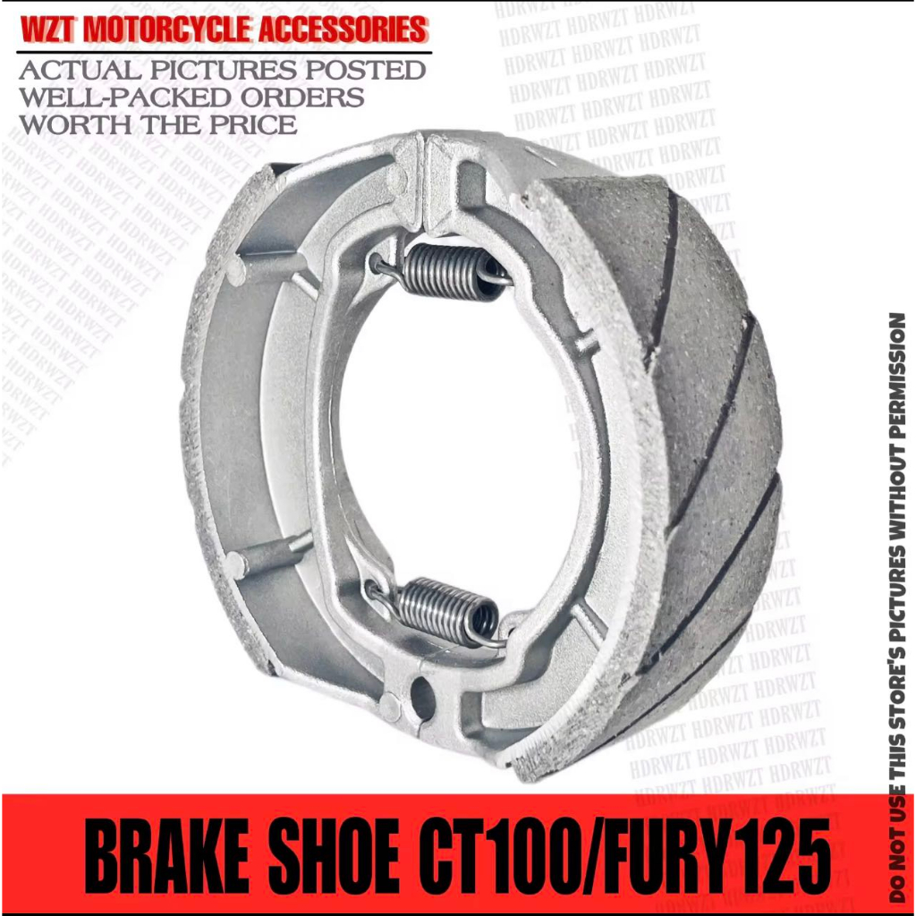 CSL KAWASAKI BAJAJ CT100 / FURY 125 / AX100 REAR BRAKE SHOE FOR ...