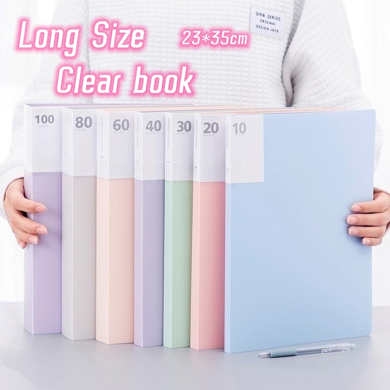 Clear Book Long Clear Folder Long File Organizer Long Presentation Book ...