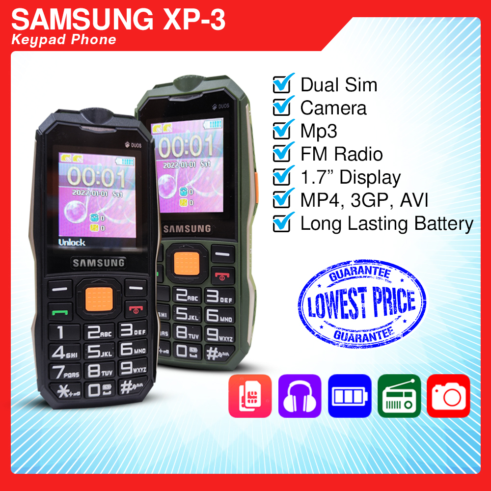 XP-3 A275 B220 Dual Sim Basic Phone Keypad Phone Military Phone Power ...