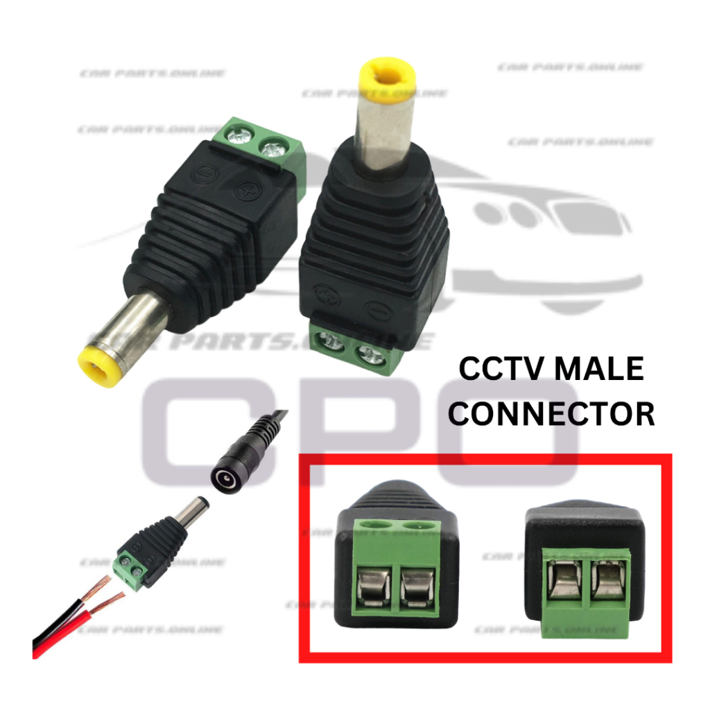 CPO DC Male Power Plug Connector CCTV Power Supply Connector Camera ...