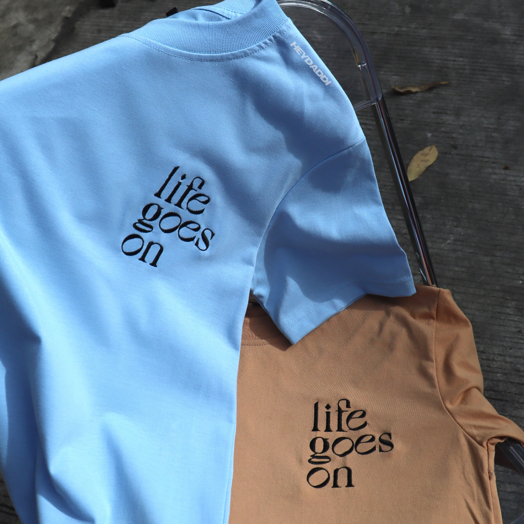 LIFE GOES ON Embroidered Crewneck | Heydaddi Clothing | Shopee Philippines