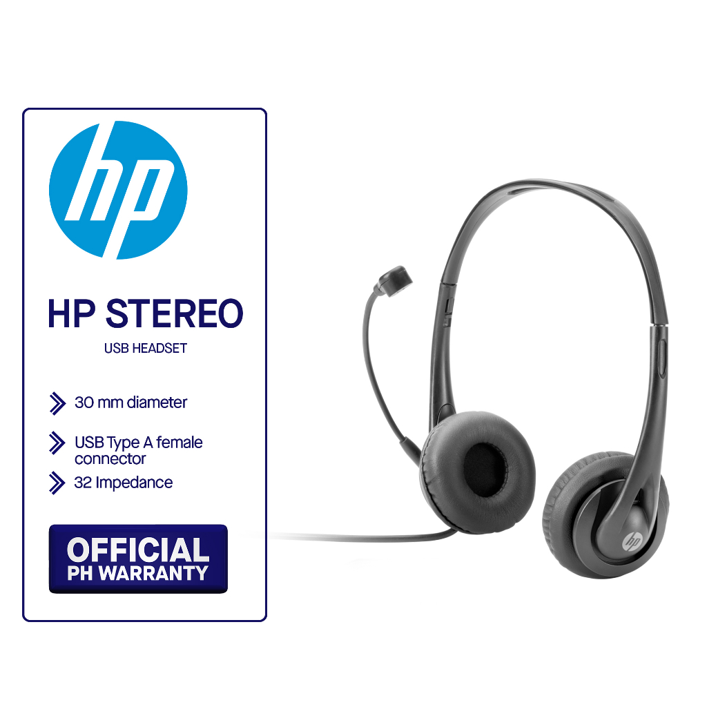 HP Stereo USB Headset | Shopee Philippines
