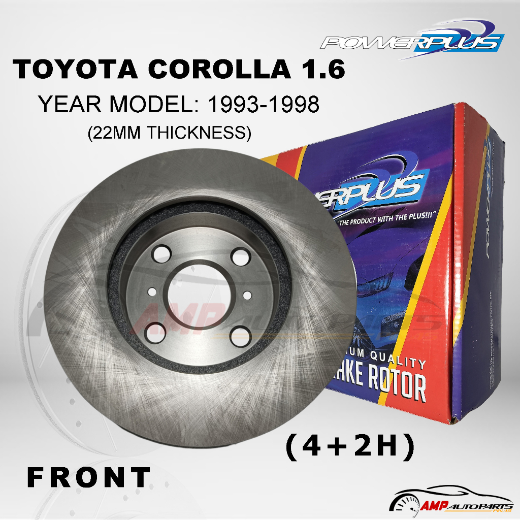 Brake Disc Rotor For TOYOTA COROLLA 1.6 (22MM THICKNESS)(DB-308)(PD ...