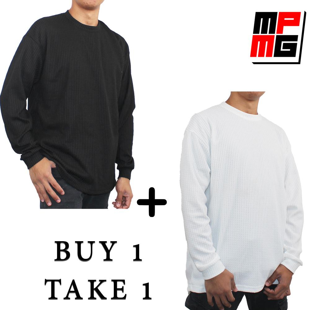 MPMG Buy 1 Take 1 Long Sleeve Pullover T Shirt Waffle Knit | Shopee ... MPMG Buy 1 Take 1 Long Sleeve Pullover T Shirt Waffle Knit | Shopee ...