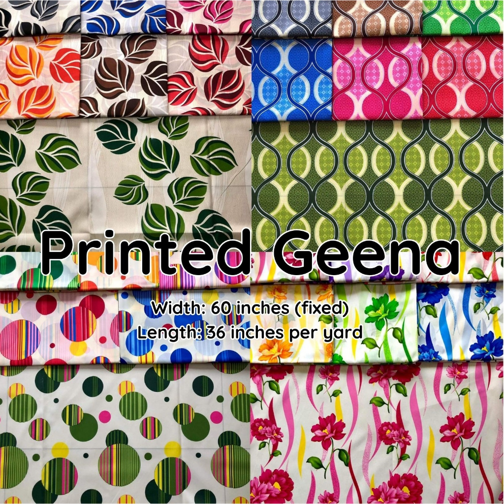 Printed Geena Fabric Cloth Pongee Gina Tela Per Yard Geena Printed for ...