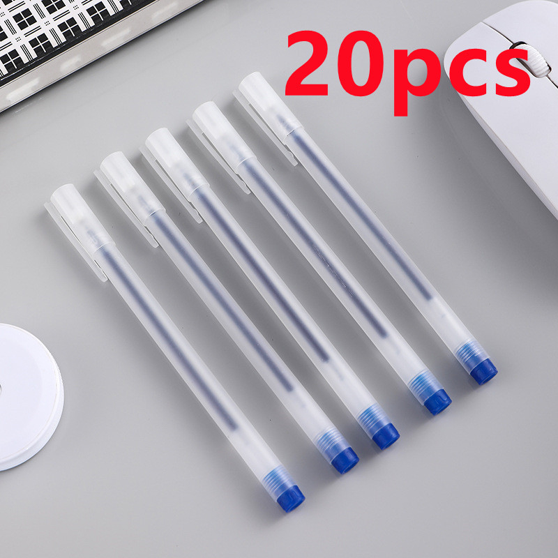 Wholesale 20 pcs muji style ballpen set Gel Pens Black Ball Pen with ...