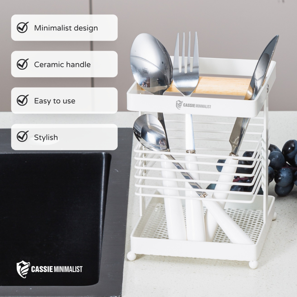 CASSIE Ceramic Cutlery Pure White Ceramic Handle Stainless Steel ...