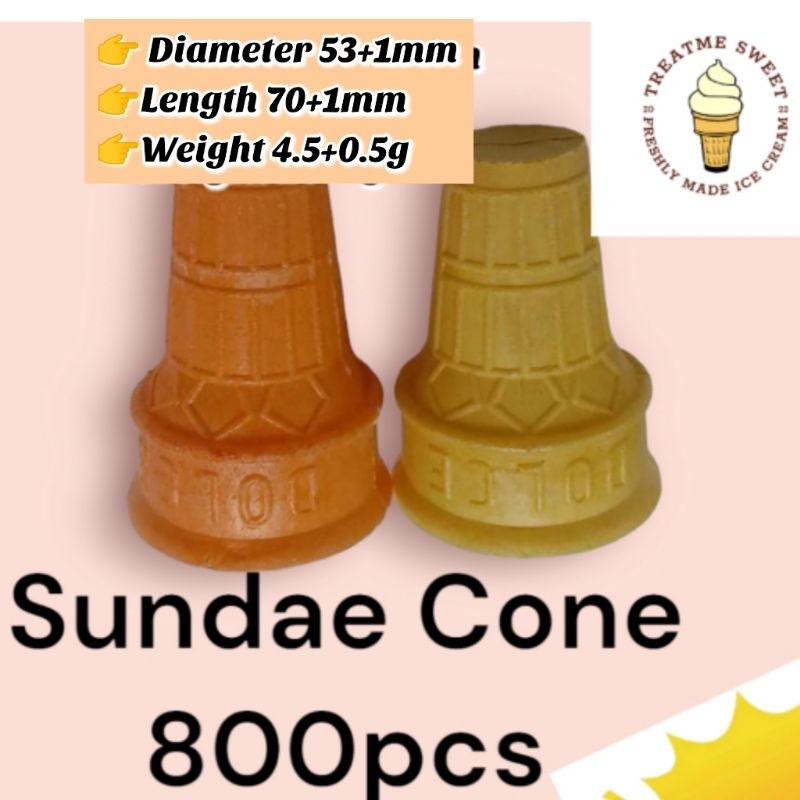 Sundae Wafer Cone 1Box(800pcs)"TreatMe Sweet! | Shopee Philippines