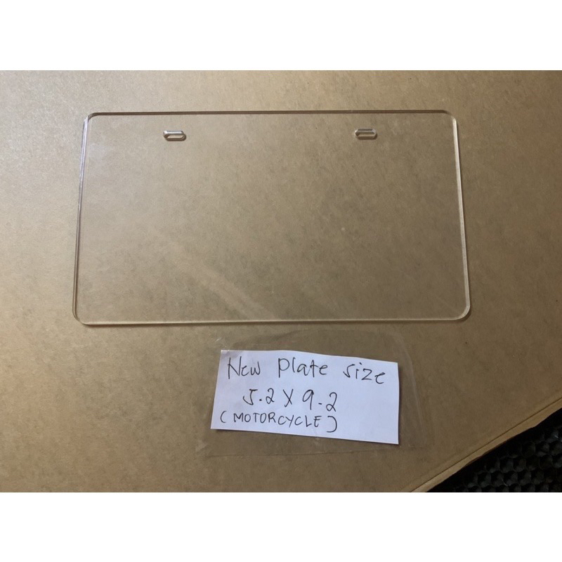 3MM ACRYLIC PLATE COVER FOR NEW LTO PLATE CLEAR | Shopee Philippines