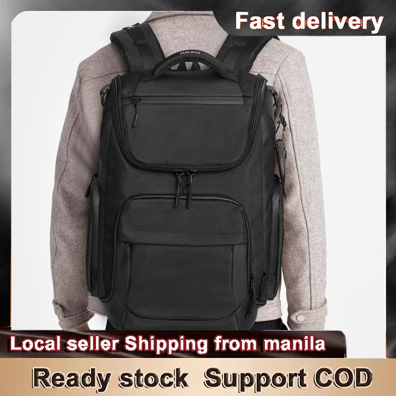 OZUKO Men Large Capacity Waterproof Laptop Backpack Business Travel Bag ...