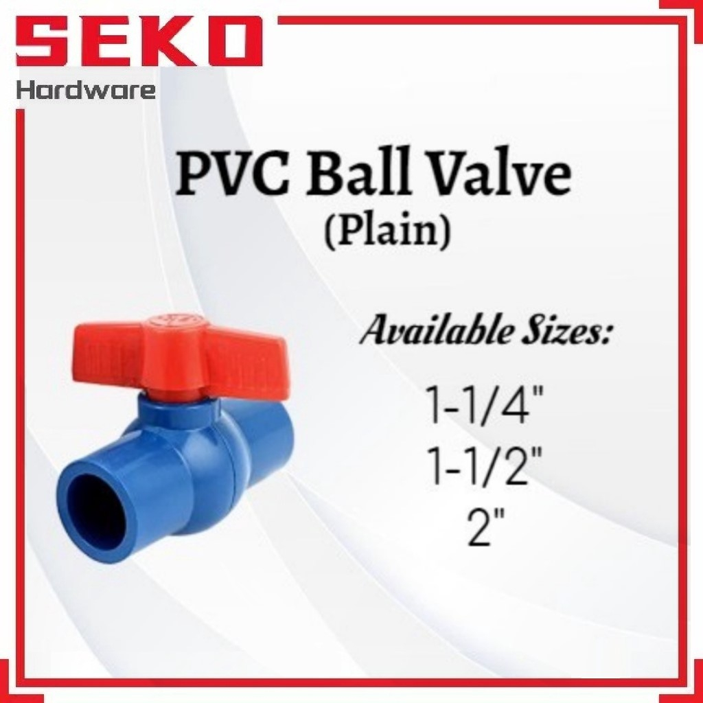 PVC Blue fittings Ball Valve Plain 1/2，3/4，1"，1-1/4，1-1/2，2"，（20mm 25mm ...