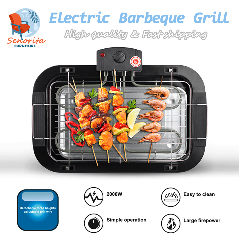 Smokeless Indoor Electric BBQ Grill, Electric Barbeque Grill, BBQ ...