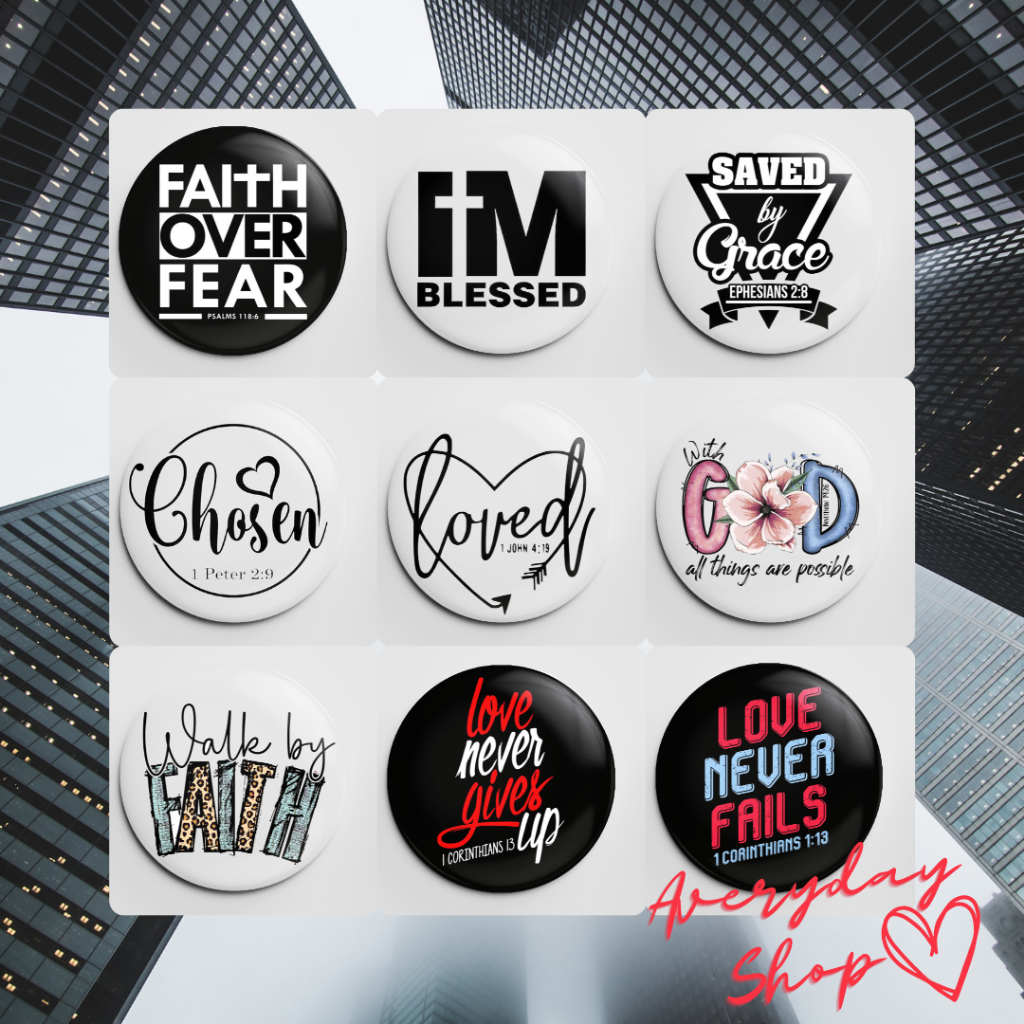 Verse Button Pin 2.25 Inch Set 1 [Ordinary / Matte / Glitter / Rainbow ...