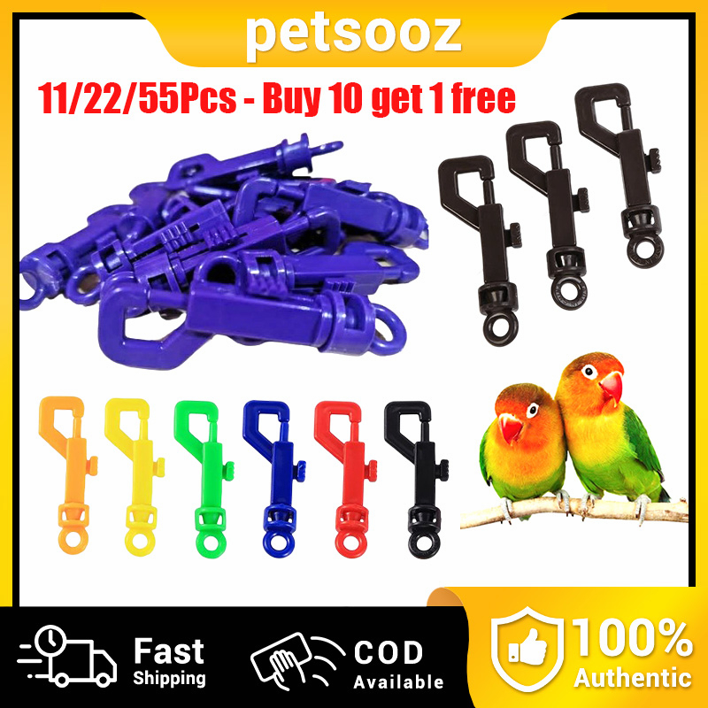 11/22/55Pcs Plastic hook lock for bird cage for love birds accessories ...