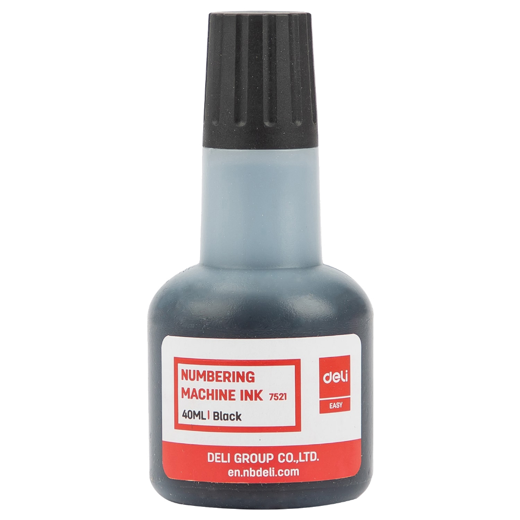 Deli 7521 Numbering Machine Ink Refill 40ml 797521 | Shopee Philippines
