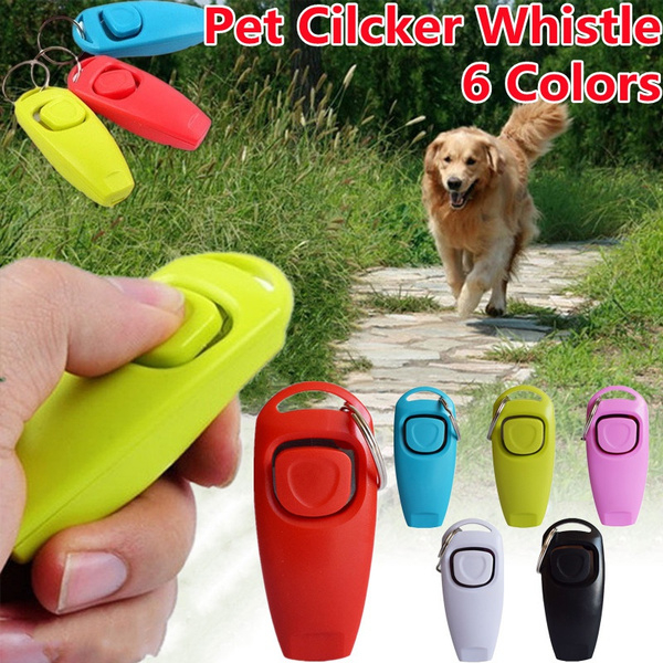 24pcs 2 in 1 Mini Plastic Dog Cat Clicker Whistle Trainer Sound Clicker ...