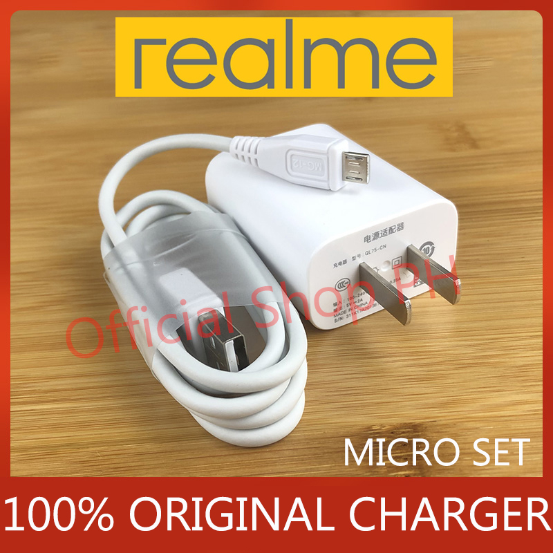Realme Charger Original Fast Charger Micro Usb 2IN1 Adapter Set For ...